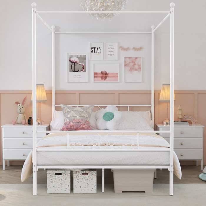 Lark Manor Alex-Jay Metal Canopy Bed & Reviews | Wayfair